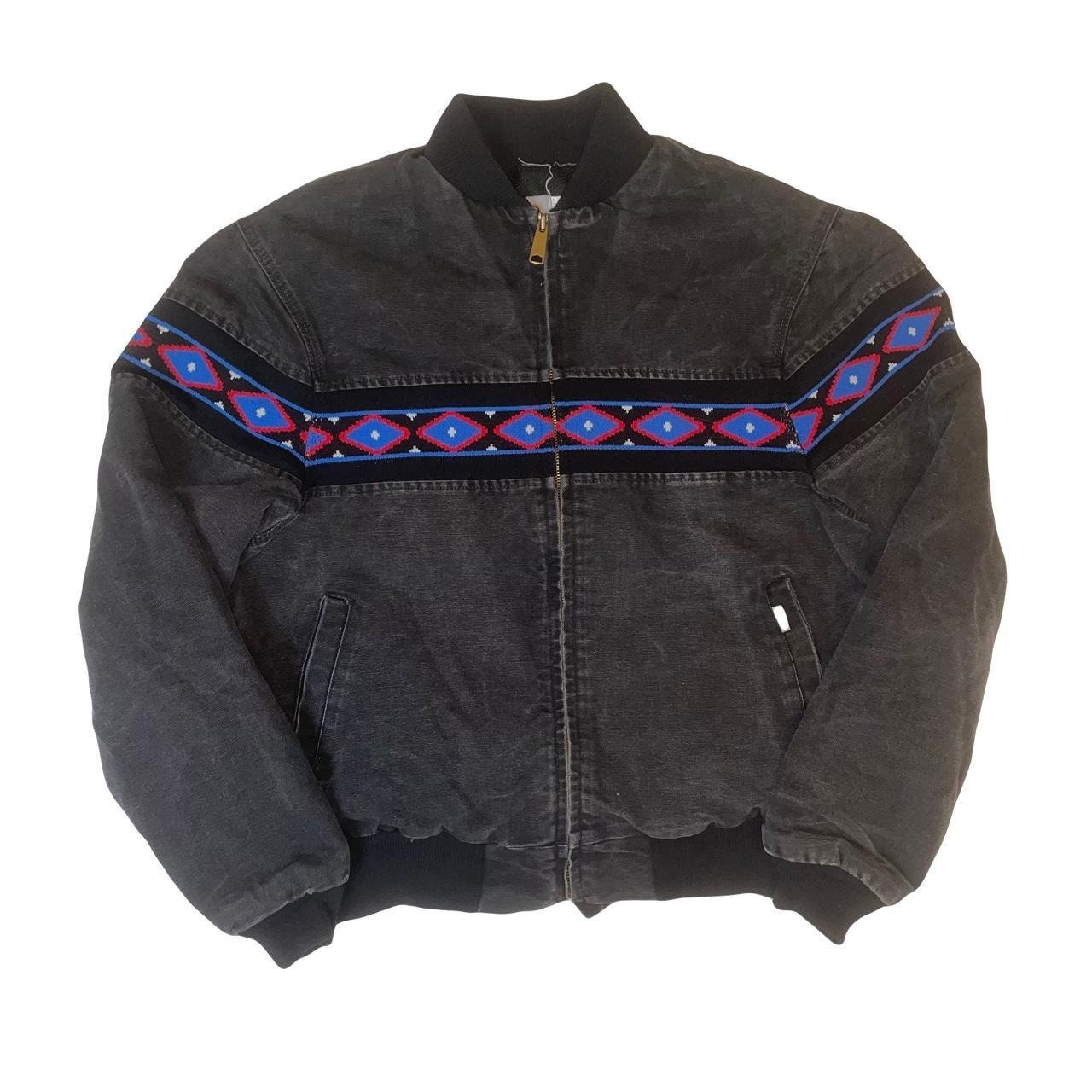 1990s Black Aztec Carhartt Work Jacket - Etsy