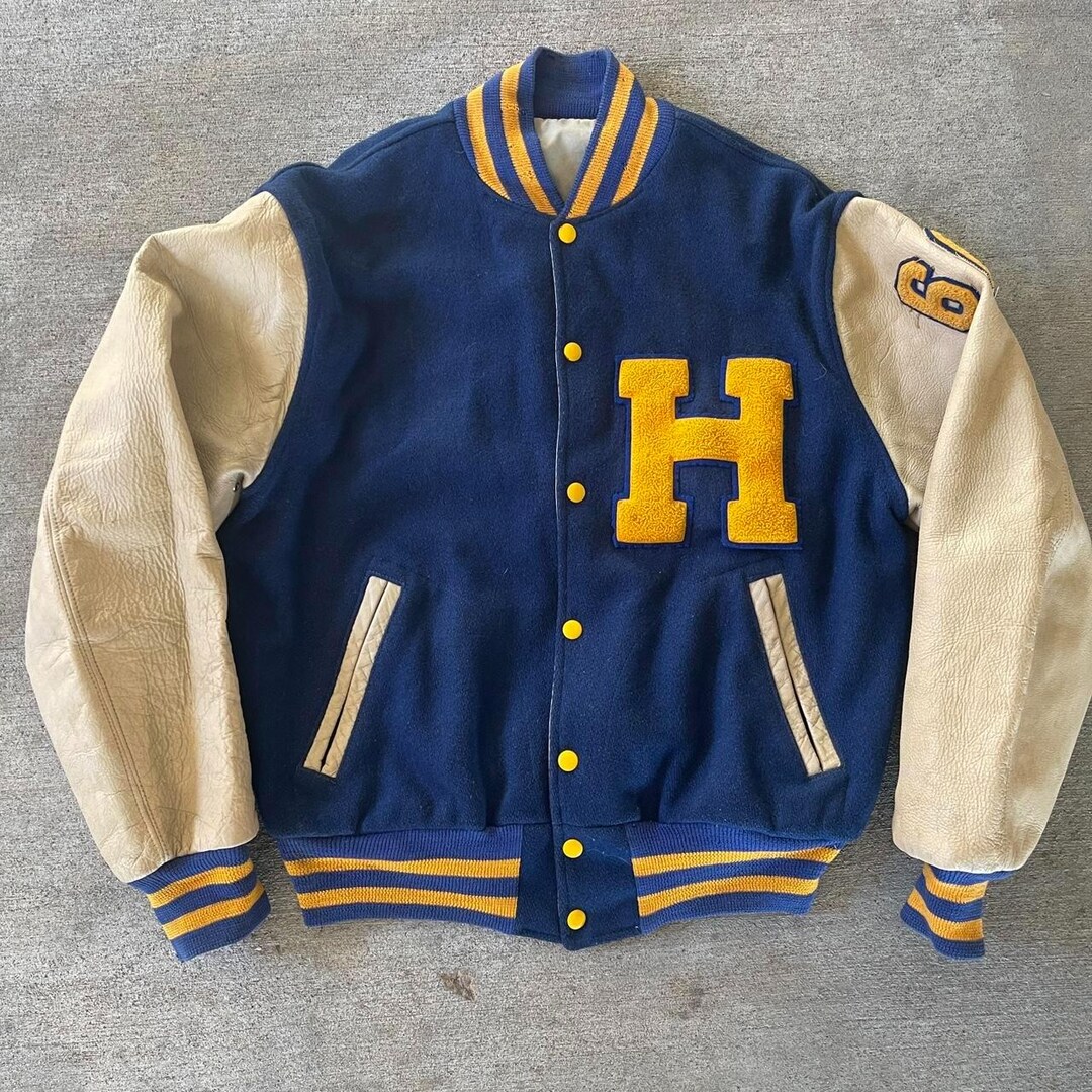 Vintage 1950s Reversible Blue/yellow Varsity Letterman Jacket - Etsy