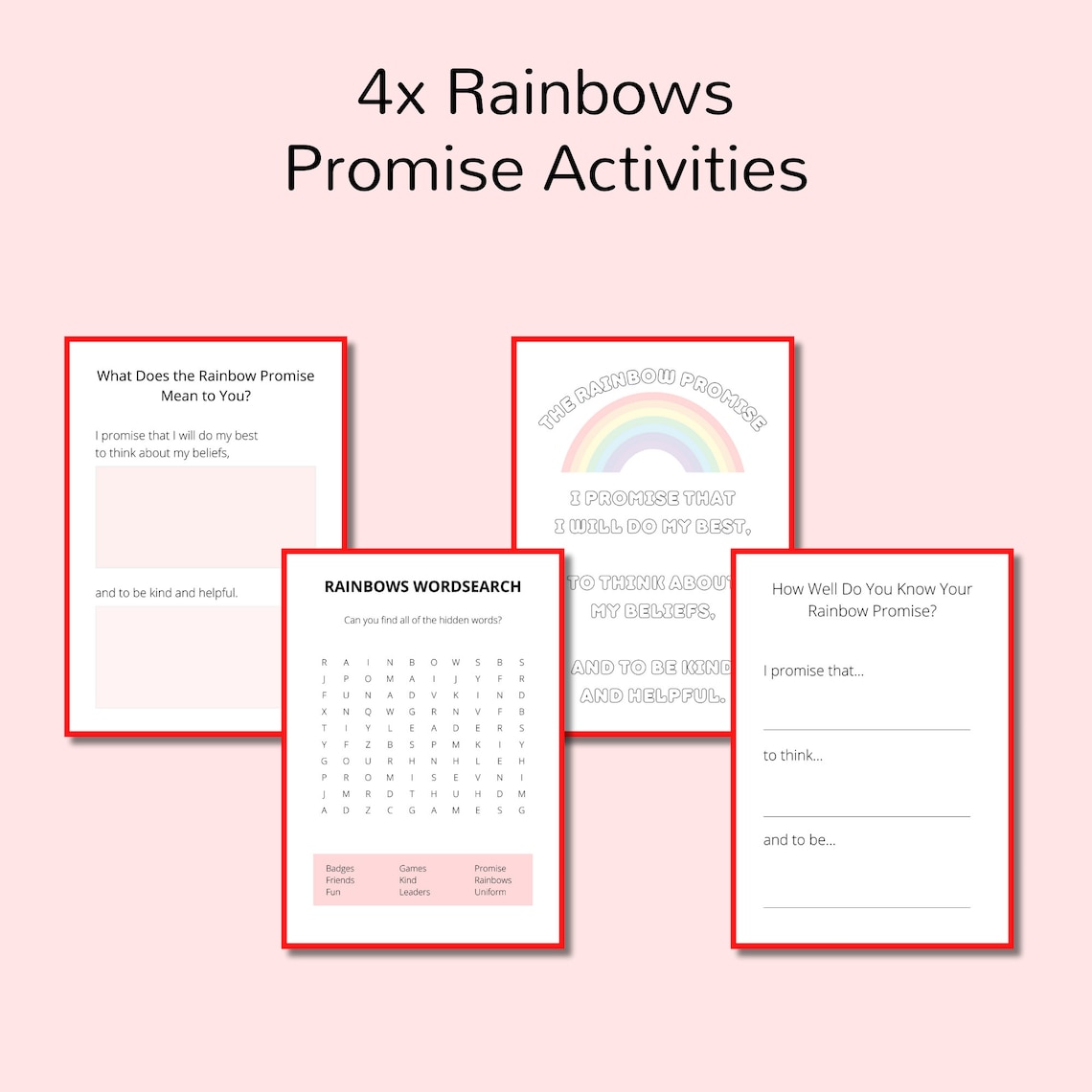 Girlguiding Promise Activity Pack | 8 Fun Activity Sheets for Brownies ...