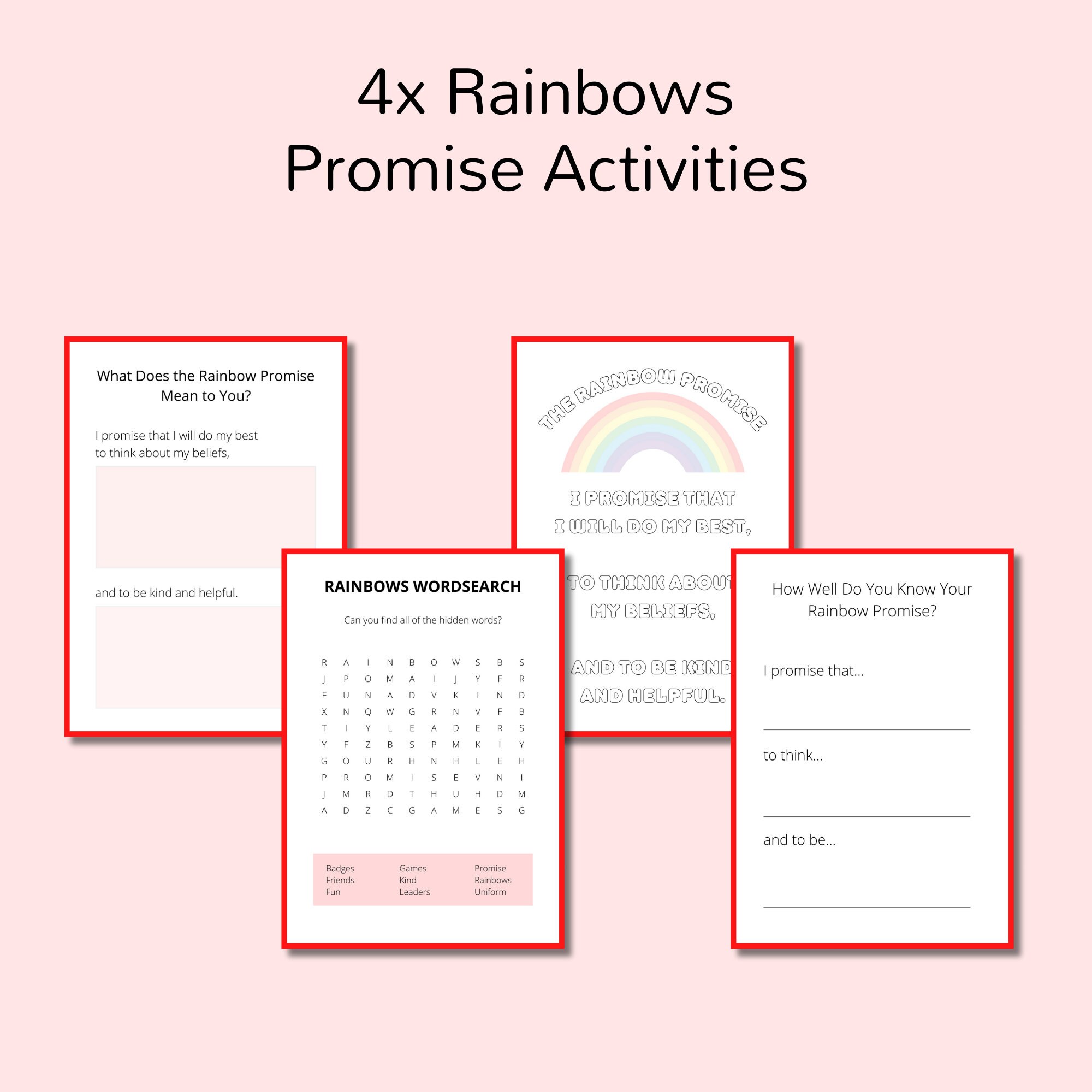 Girlguiding Promise Activity Pack | 8 Fun Activity Sheets for Brownies ...