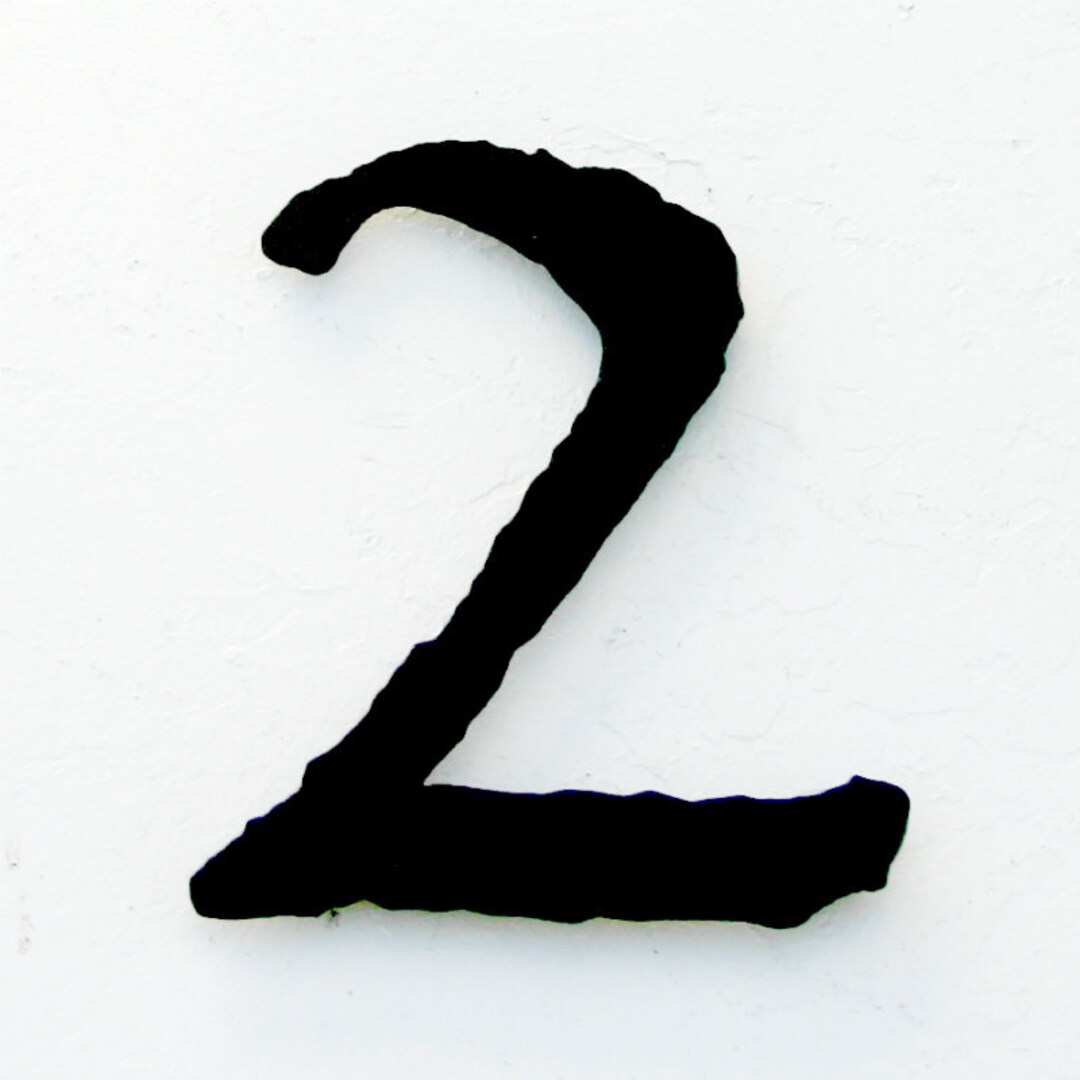 Address / Street Number 2 / Rustic Iron - Etsy