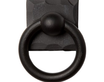 Ring Pull With Fleur De Lis Back Plate/ Wrought Iron - Etsy