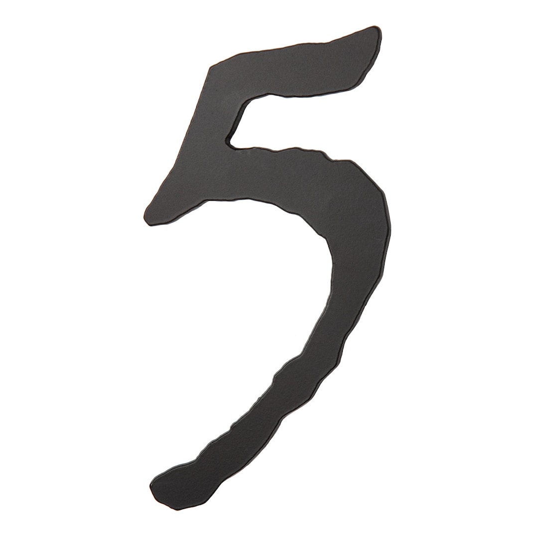 Address / Street Number 5 / Rustic Iron - Etsy