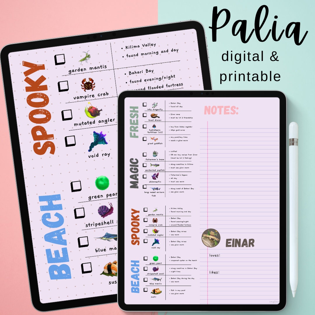 Palia Bundle & Romance Notes for Digital and Printable Use - Etsy