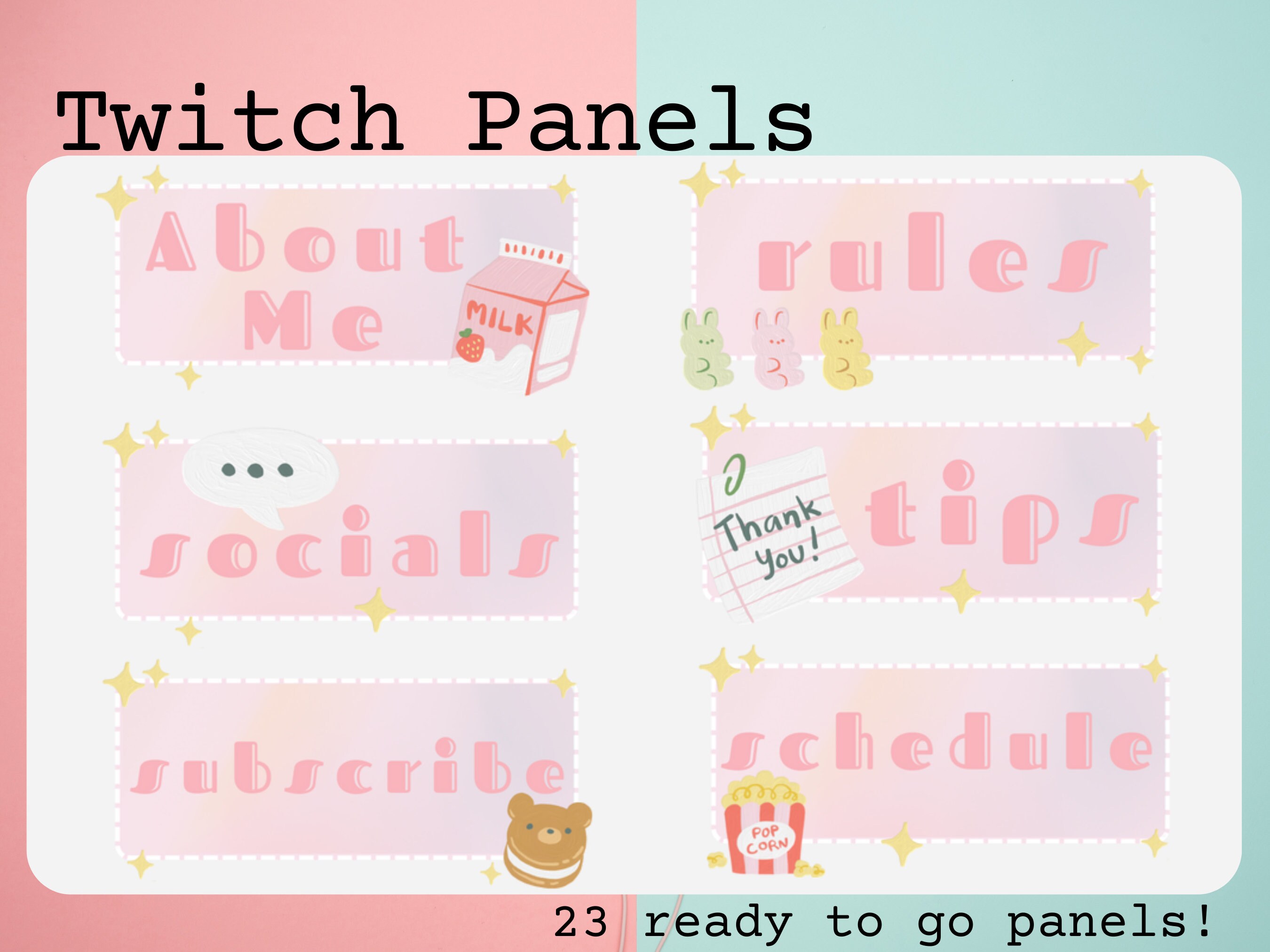 Cute Cozy Twitch Panels - Etsy