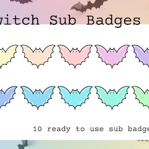 Twitch Bat Sub Badges - Etsy