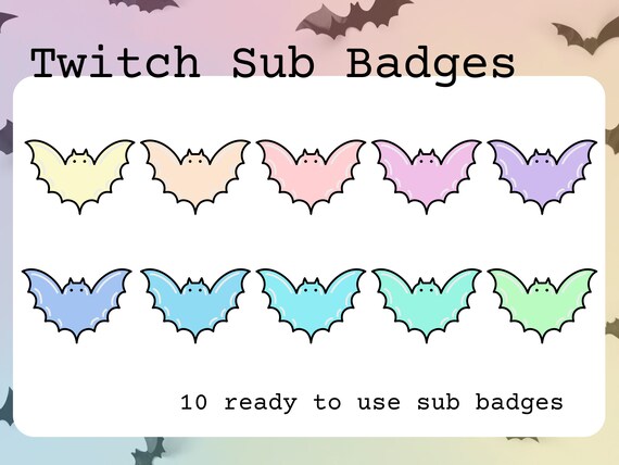 Twitch Bat Sub Badges - Etsy