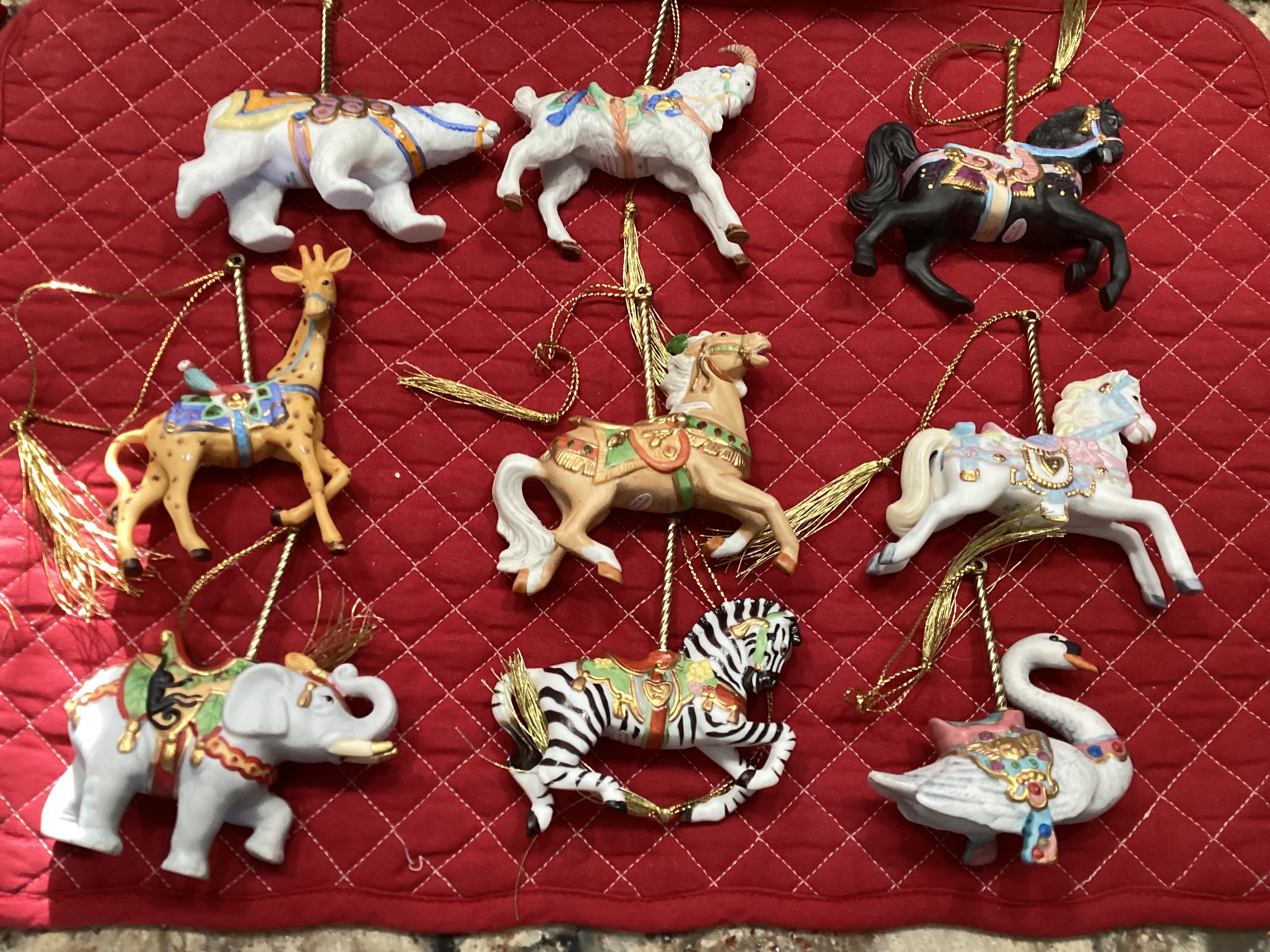 Vintage Lenox Carousel Figurine Ornaments No Box - Etsy