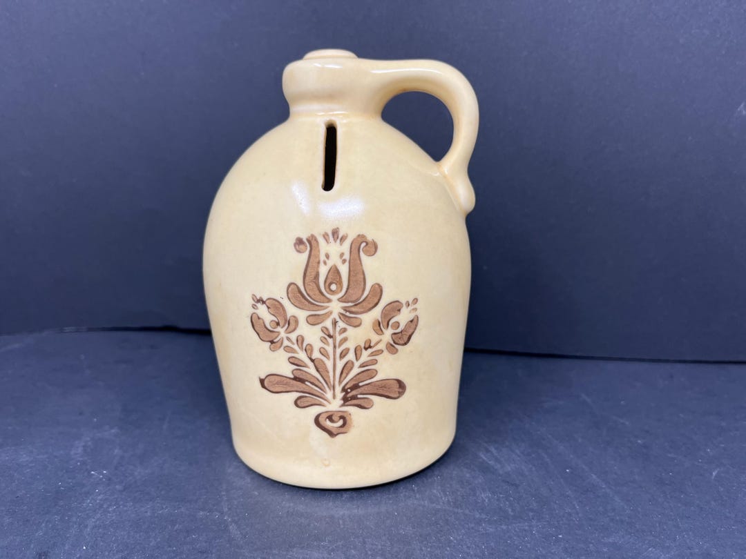 Vintage Pfaltzgraff Village Jug Piggy Bank - Etsy