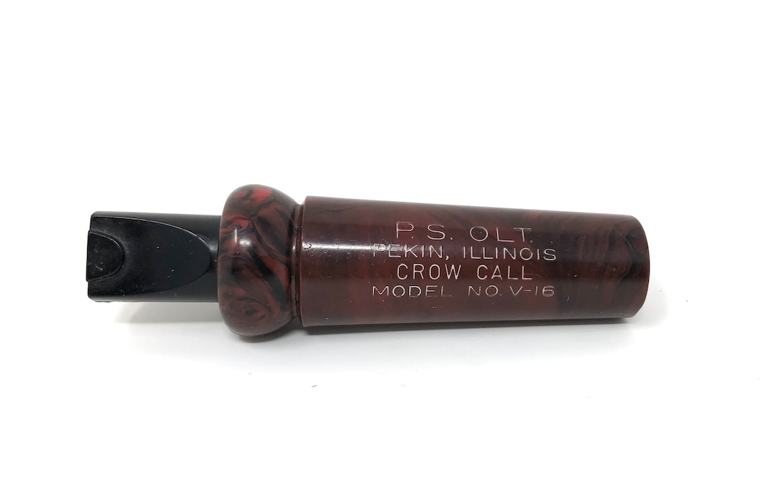 Scarce Red Swirl Olt Call /vintage P.S. Olt Crow Call Model V-16 Scarce ...