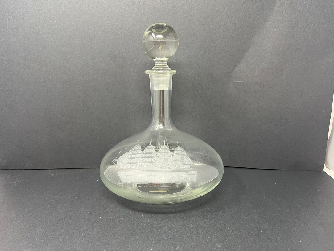 Vintage Javit Clipper Collection Crystal Decanter With Stopper - Etsy