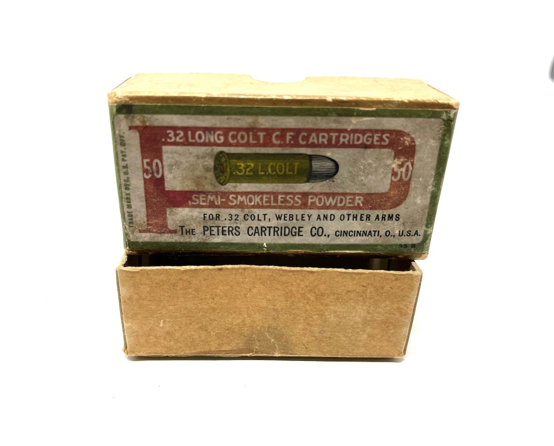 Vintage Peters Cartridge Box .32 Long Colt Box Only / Antique Ammo Box ...