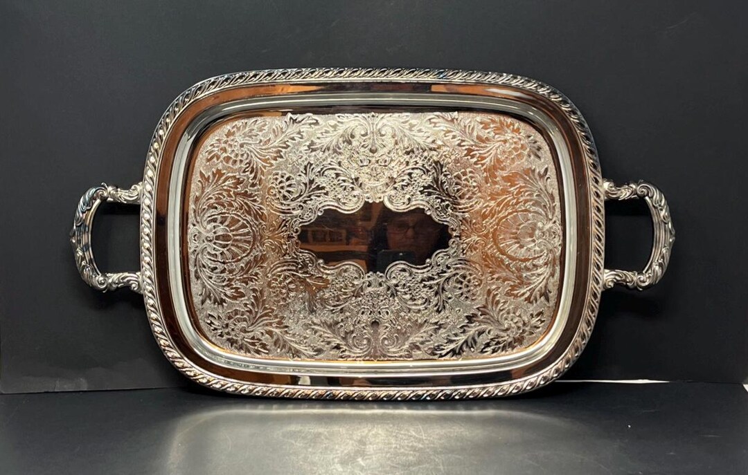 Oneida Silver Plated Serving Platter Vintage 21 / Antique Oneida Silver ...
