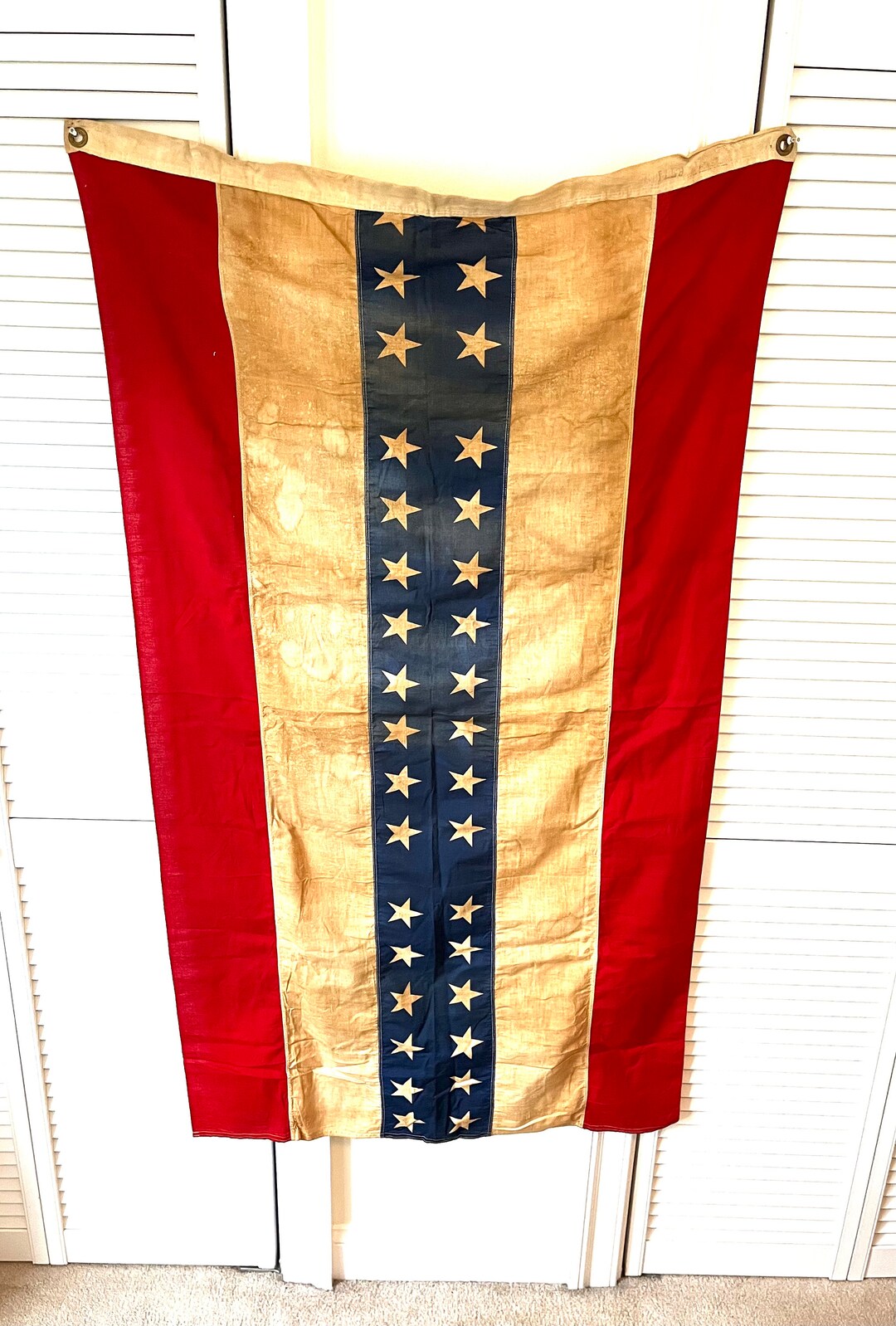 Vintage American Flag Bunting 1940s 3x5 Antique American Flag Bunting ...