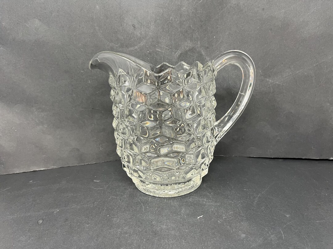 Vintage Fostoria American Clear Glass Pitcher - 7" - Etsy