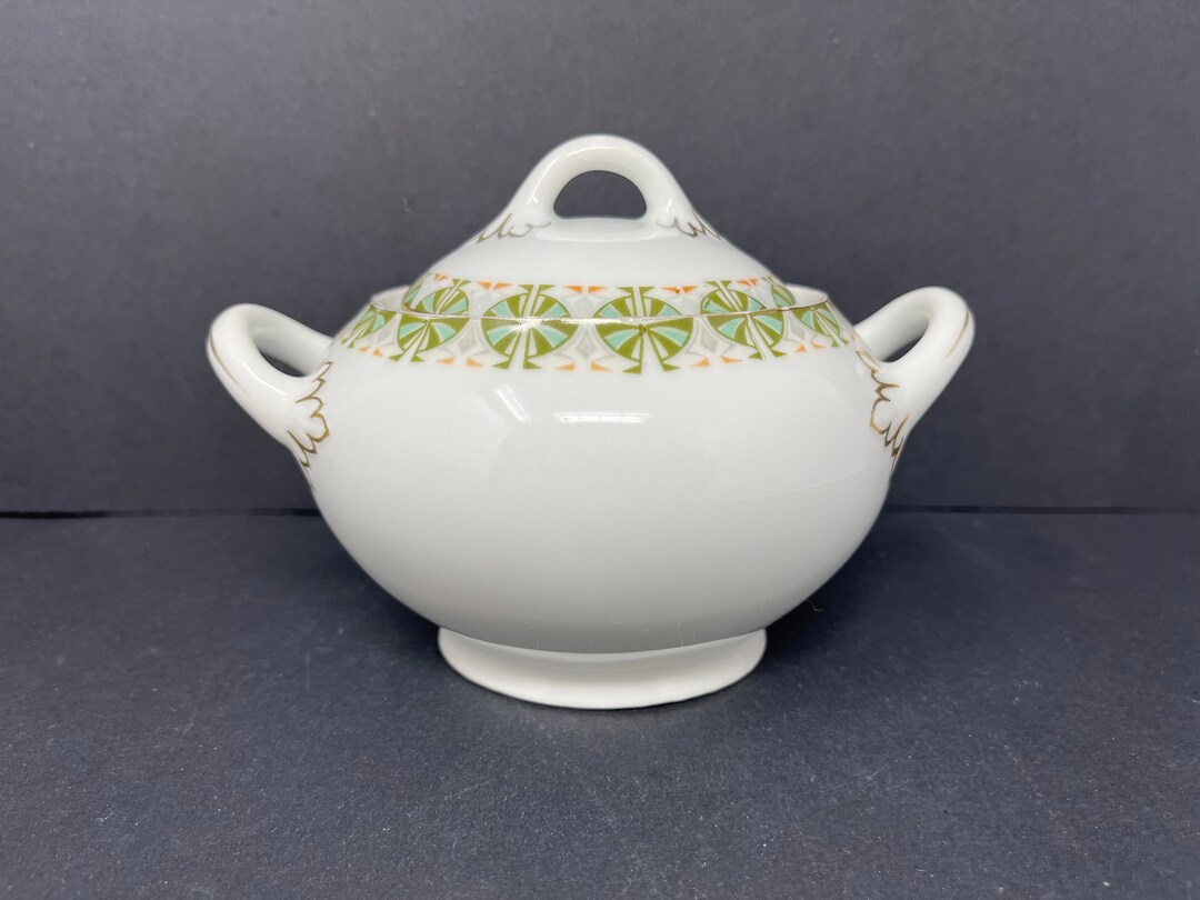 Adolf Persch Austria Bristol Sugar Bowl / Vintage Sugar Bowl Adolf ...