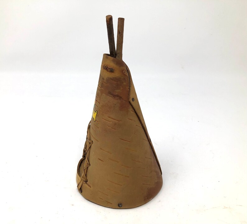 Vintage Canadian Indian Handcrafted Bark Teepee With Child / - Etsy