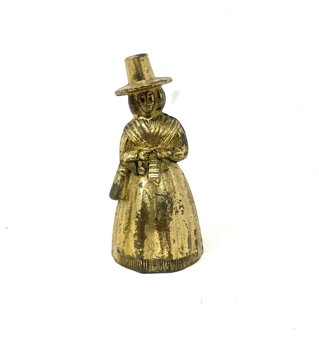 Vintage Brass Figural Bell: Welsh Jenny Jones Lady in Dress - Etsy