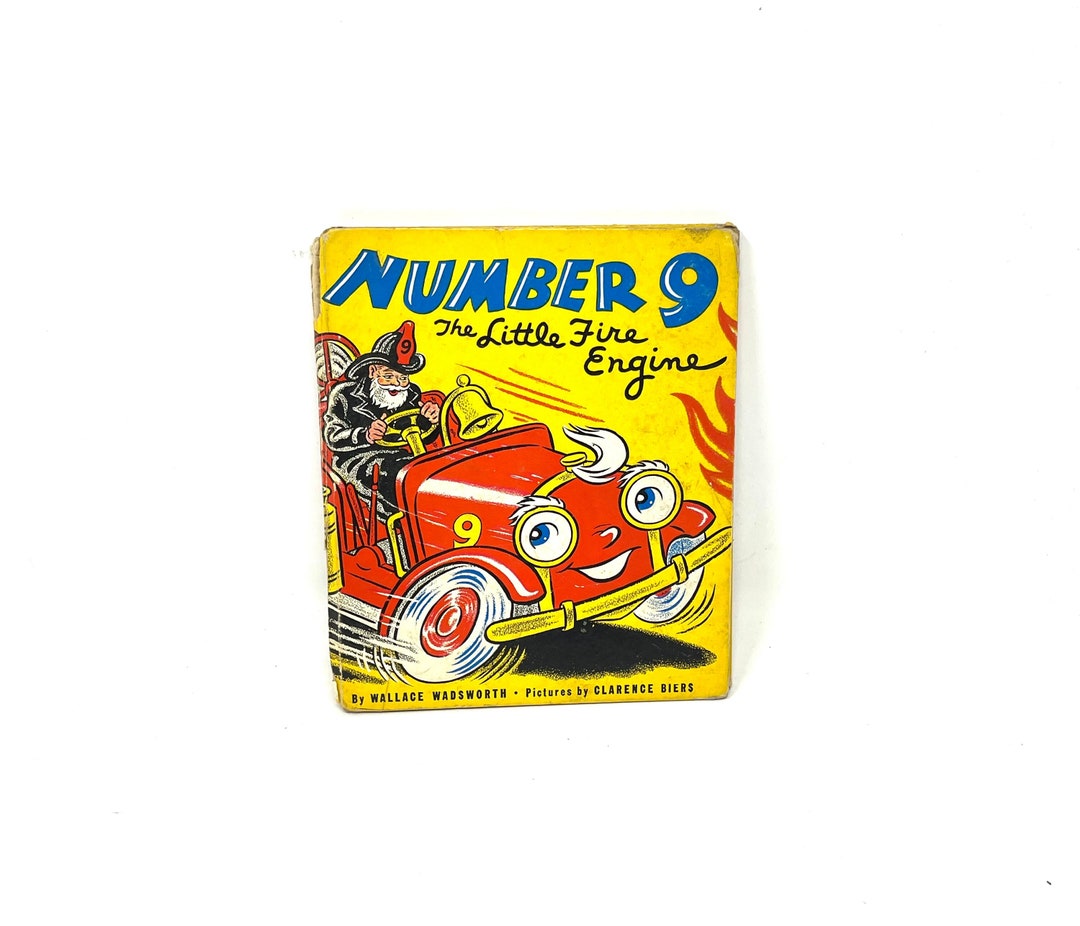 Vintage 1944 Number 9 Little Fire Engine Book by Wadsworth - Etsy