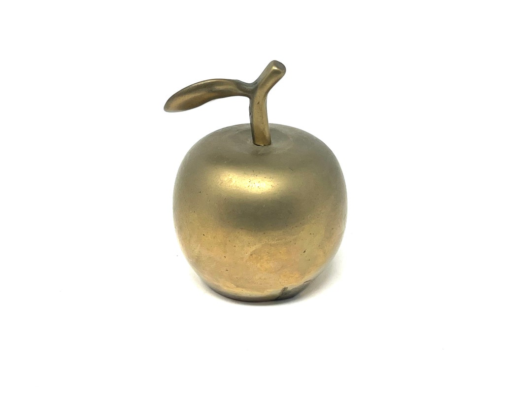 Vintage Brass Apple Bell / Antique Brass Apple Bell / Vintage School ...