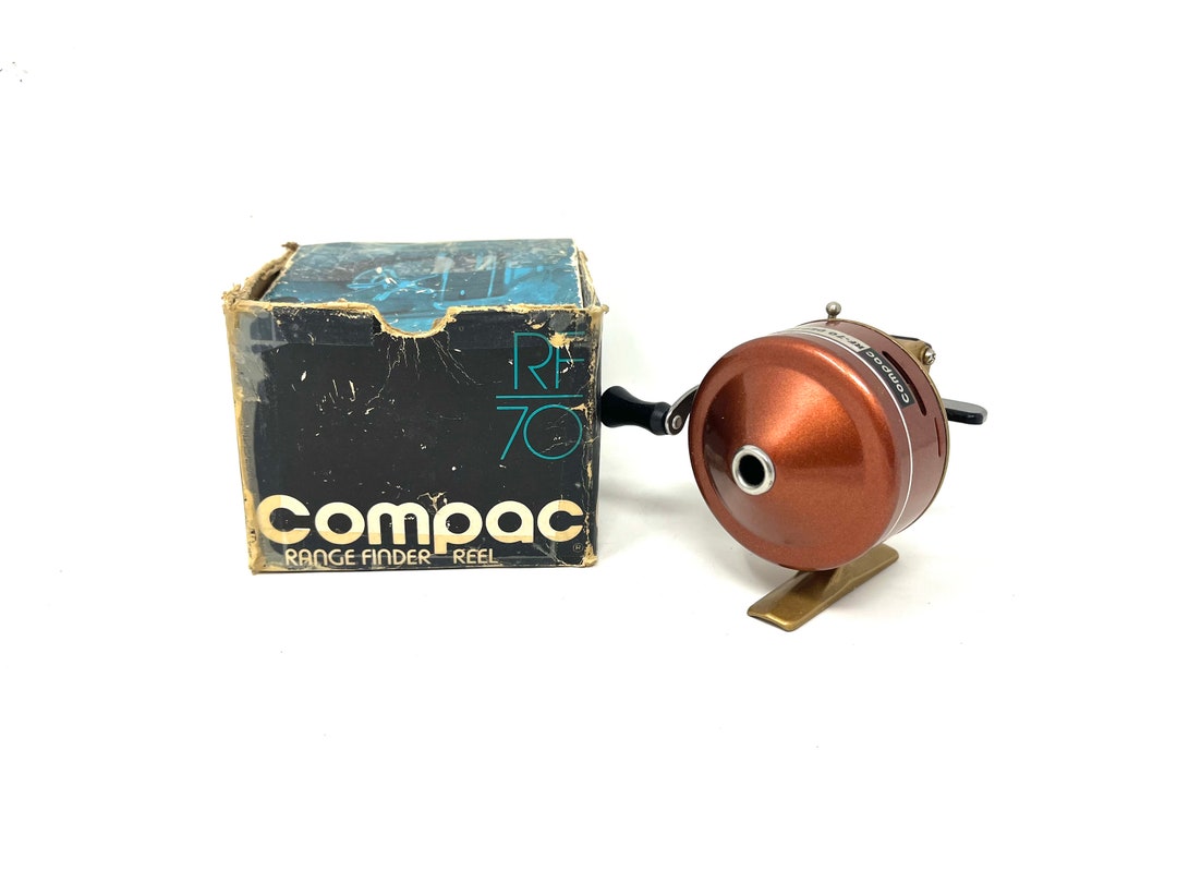 Vintage Compac Range Finder Fishing Reel / Antique Fishing Reel Compac ...