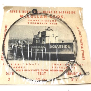 Vintage Fishing Ephemera / 9 Vintage Fishing Leaders With Hooks ...