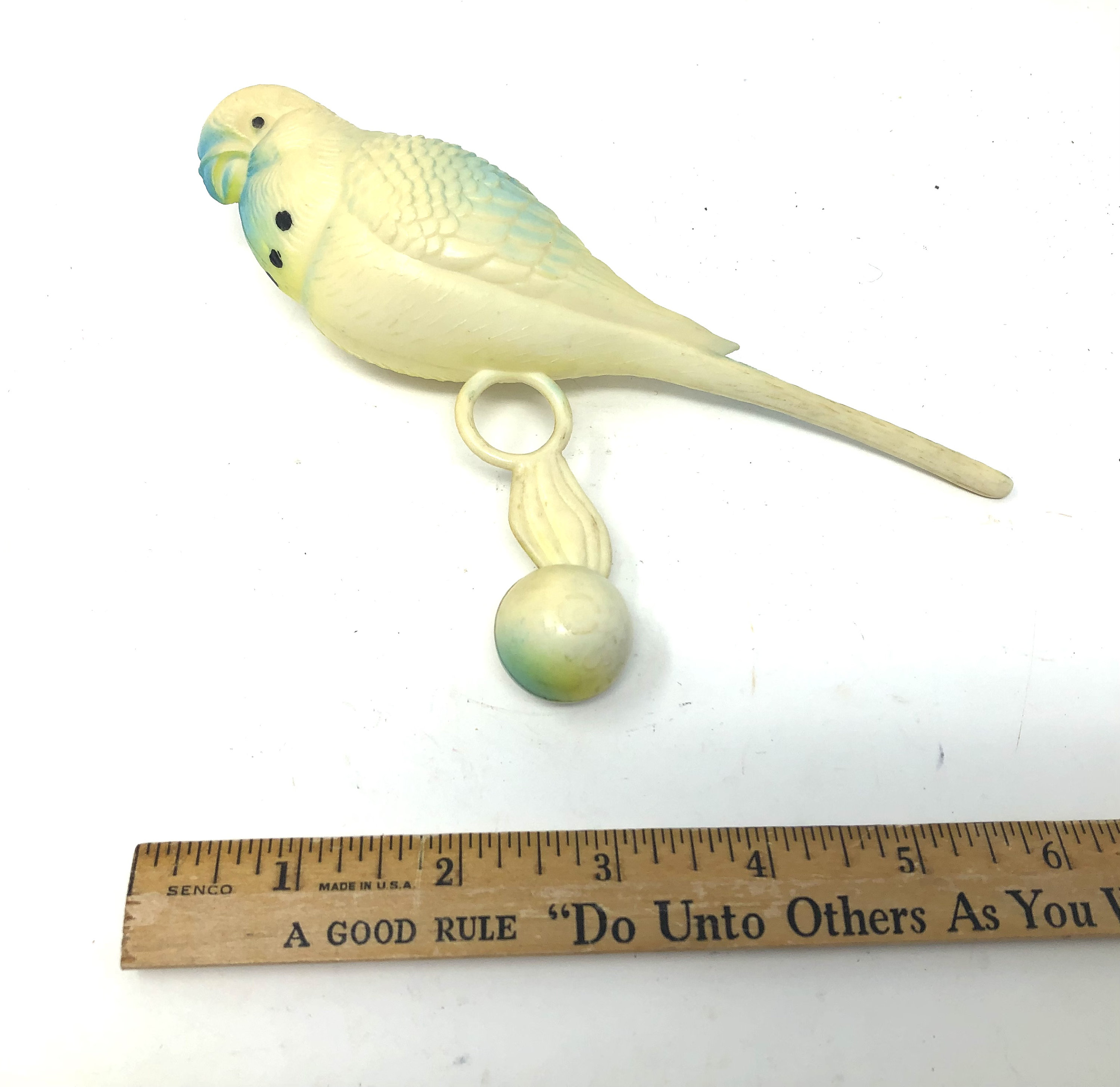 Vintage Celluloid Balancing Parrot Bird Decoration / Large - Etsy