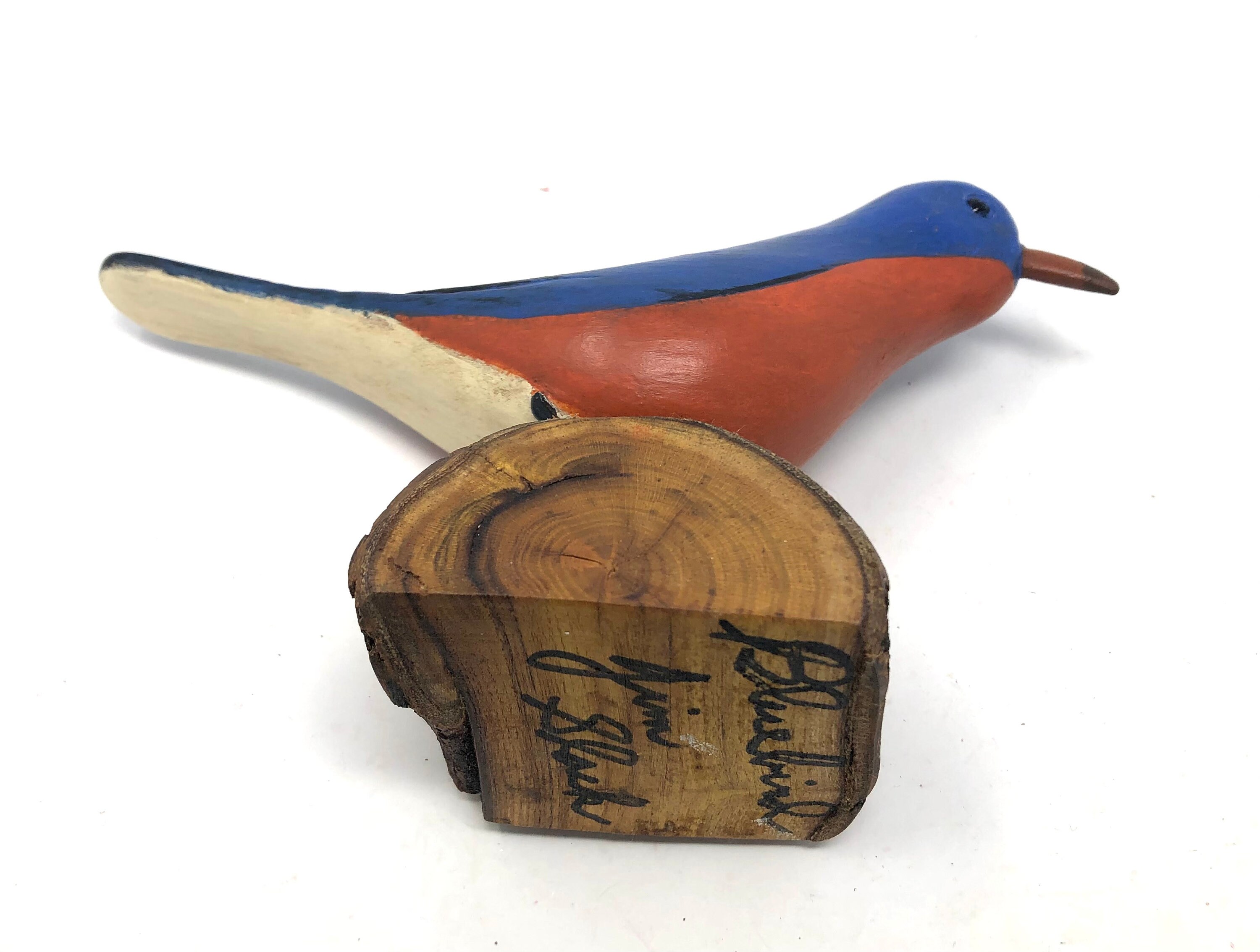 Carved Bluebird / Carved Bird Statue / Bluebird Bird Lover - Etsy