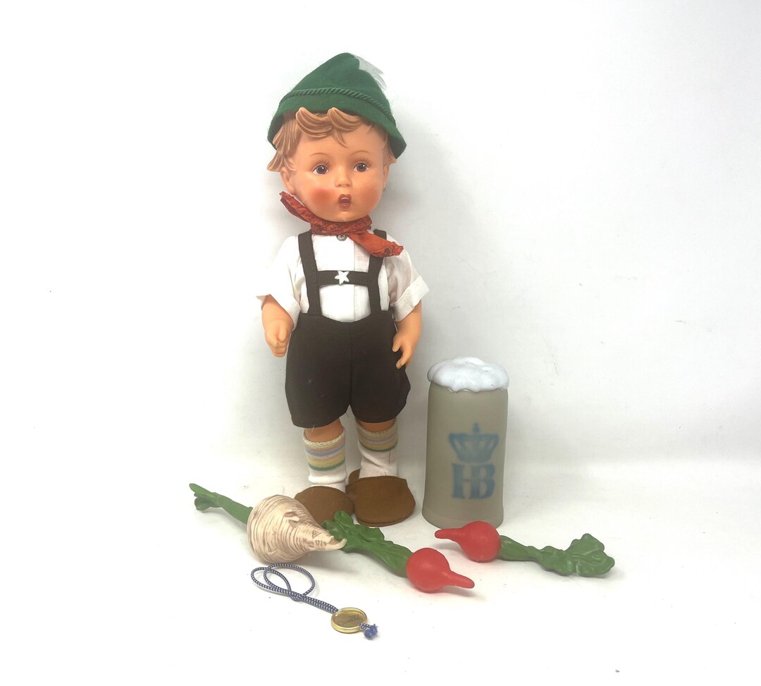 Vintage Goebel M.J. Hummel Hansel Boy Doll - 11" Vinyl Rubber With Box ...
