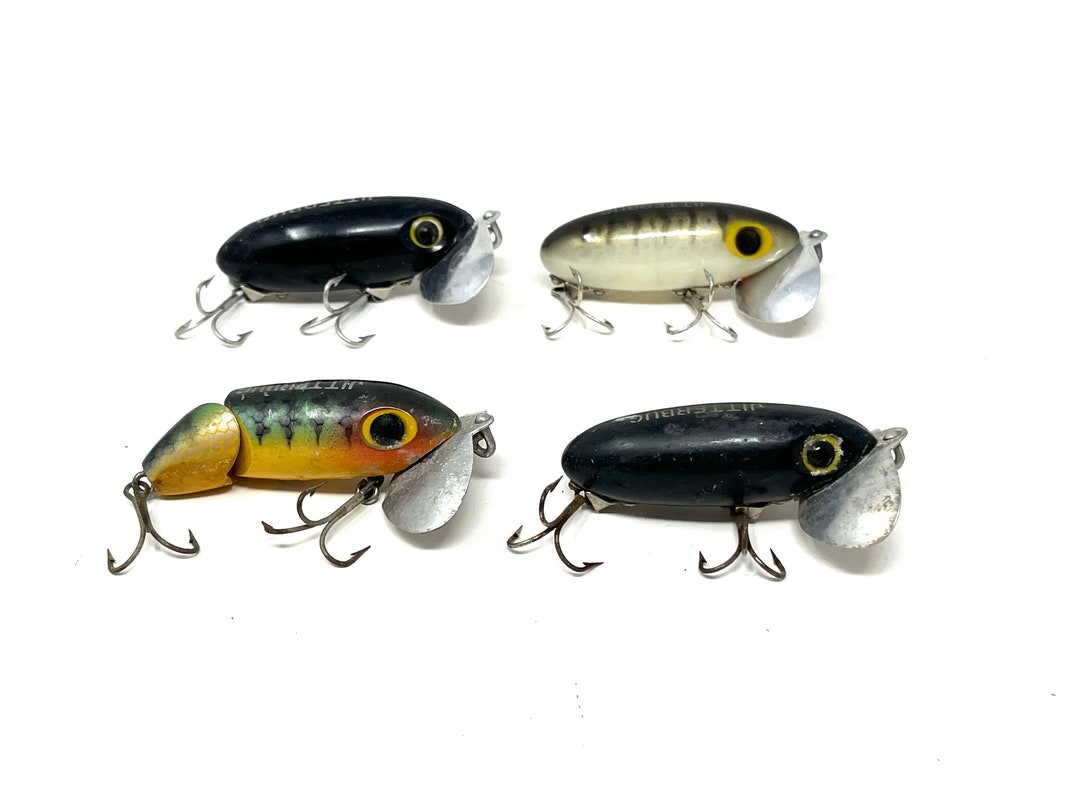 4 Vintage Fred Arbogast Jitterbug Fishing Lure / Antique Fishing Lure ...