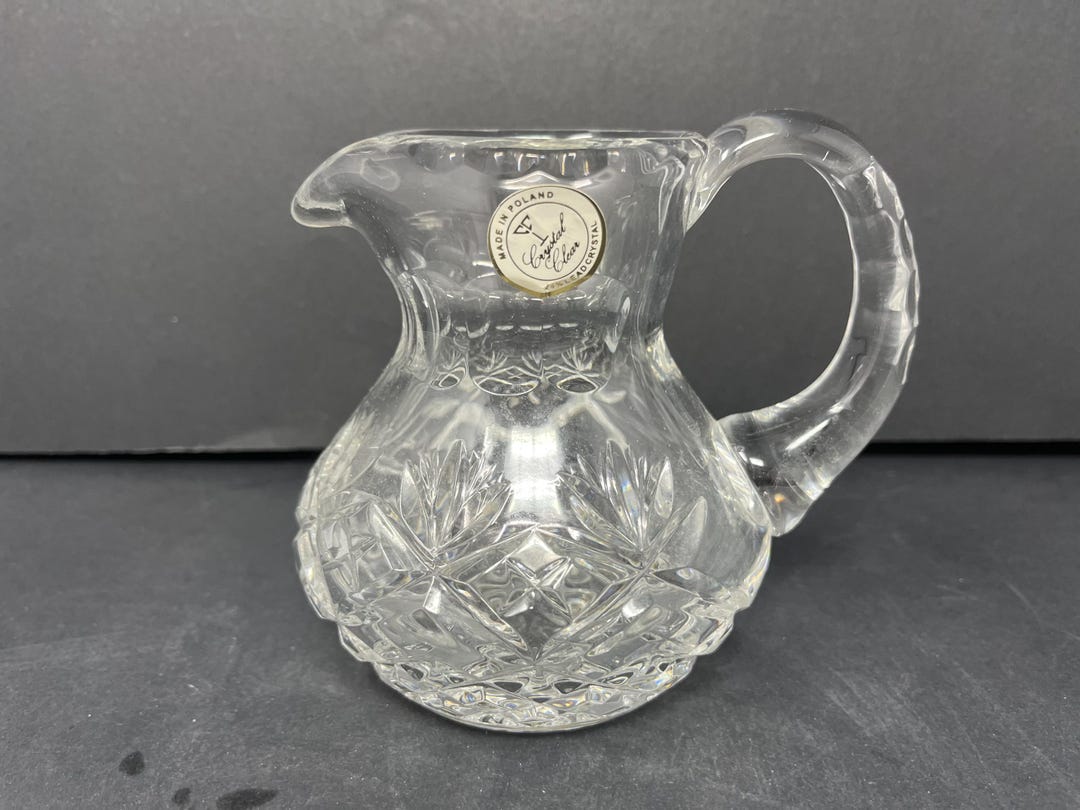 Lead Crystal Clear Pitcher Made in Poland Vintage / Antique Clear Lead ...