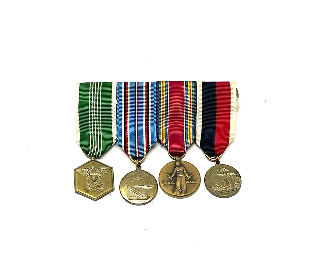 Vintage US Army Miniature Medal Bar / Antique US Army Miniature Medal ...