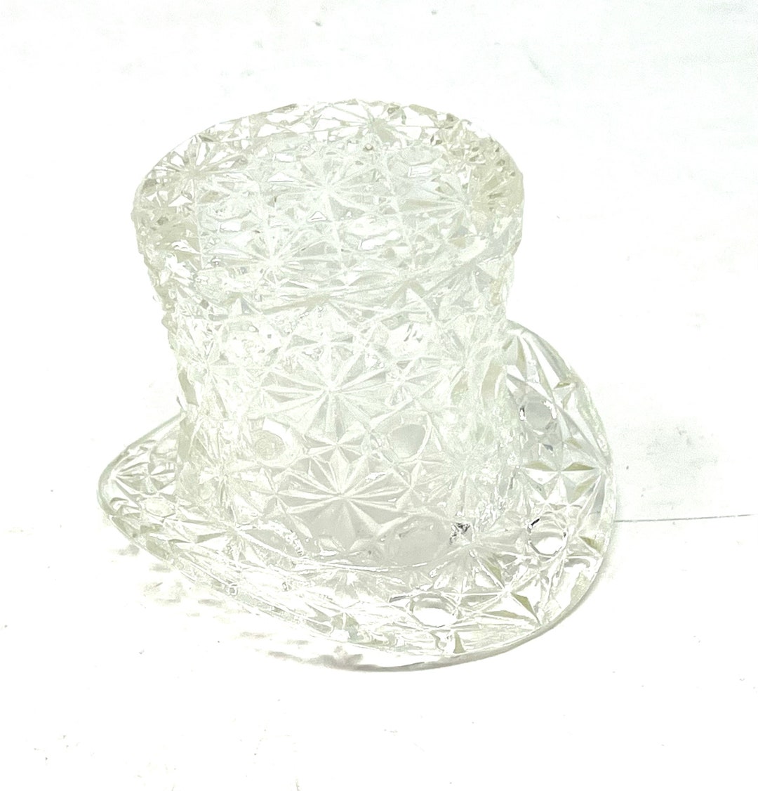 Crystal Top Hat Buttons and Bows Vintage / Antique Crystal Glass Top ...