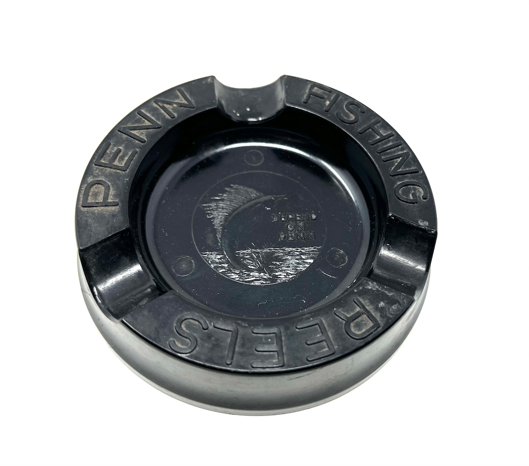 Vintage Penn Reel Advertising Ashtray / Antique Ashtray Penn Reel ...