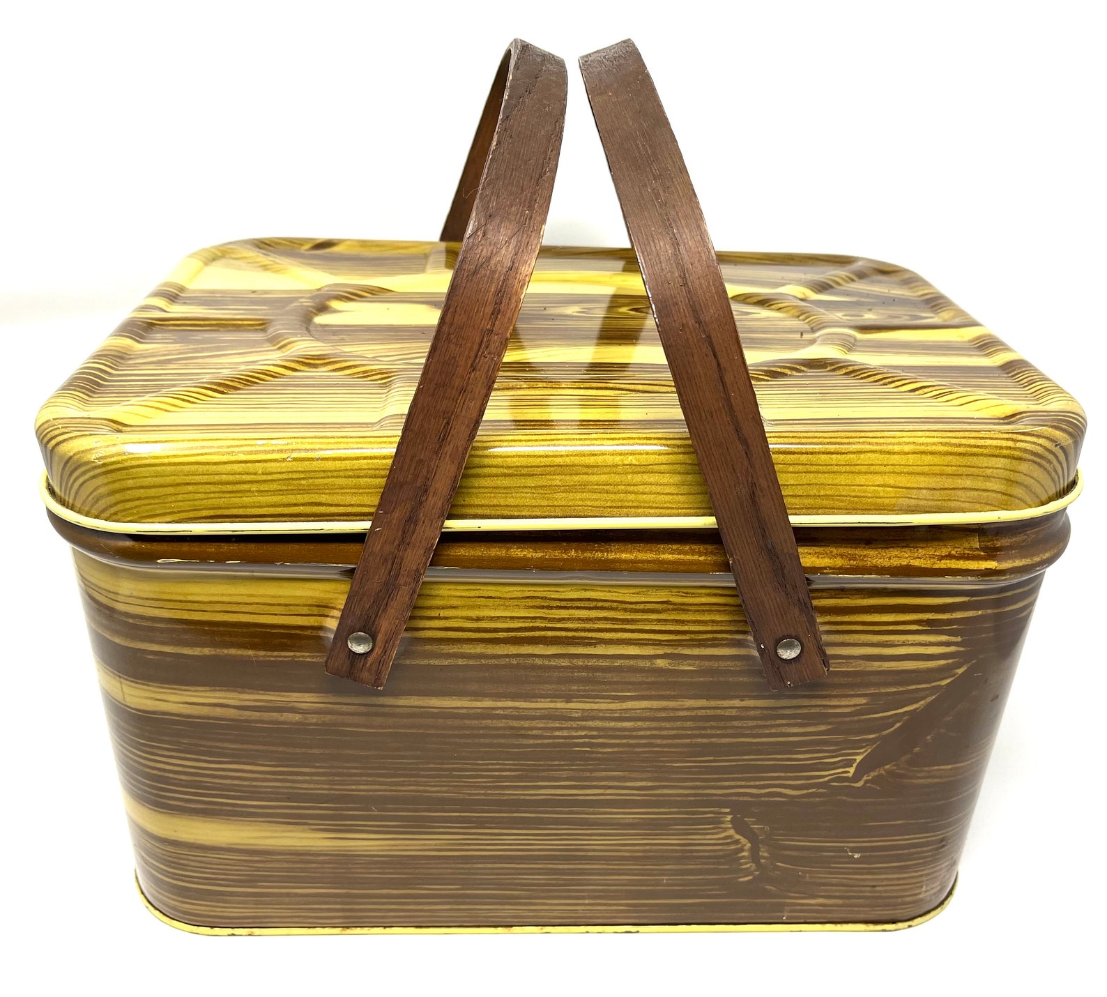 Vintage Metal Biscuit Tin / Antique Biscuit Tin Metal / Metal - Etsy