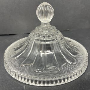 Vintage Glass Compote With Lid / Antique Crystal Compote With Lid - Etsy