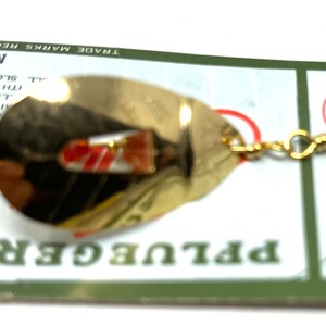 3 Vintage Pflueger June Bug Spinner Lure on Card / Antique Fishing Lure ...