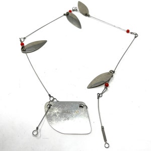 Vintage Gibbs Willow Leaf Spinner Trolling Rig Lure / Antique Fishing ...