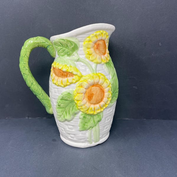 Sunflower Pitcher - Etsy