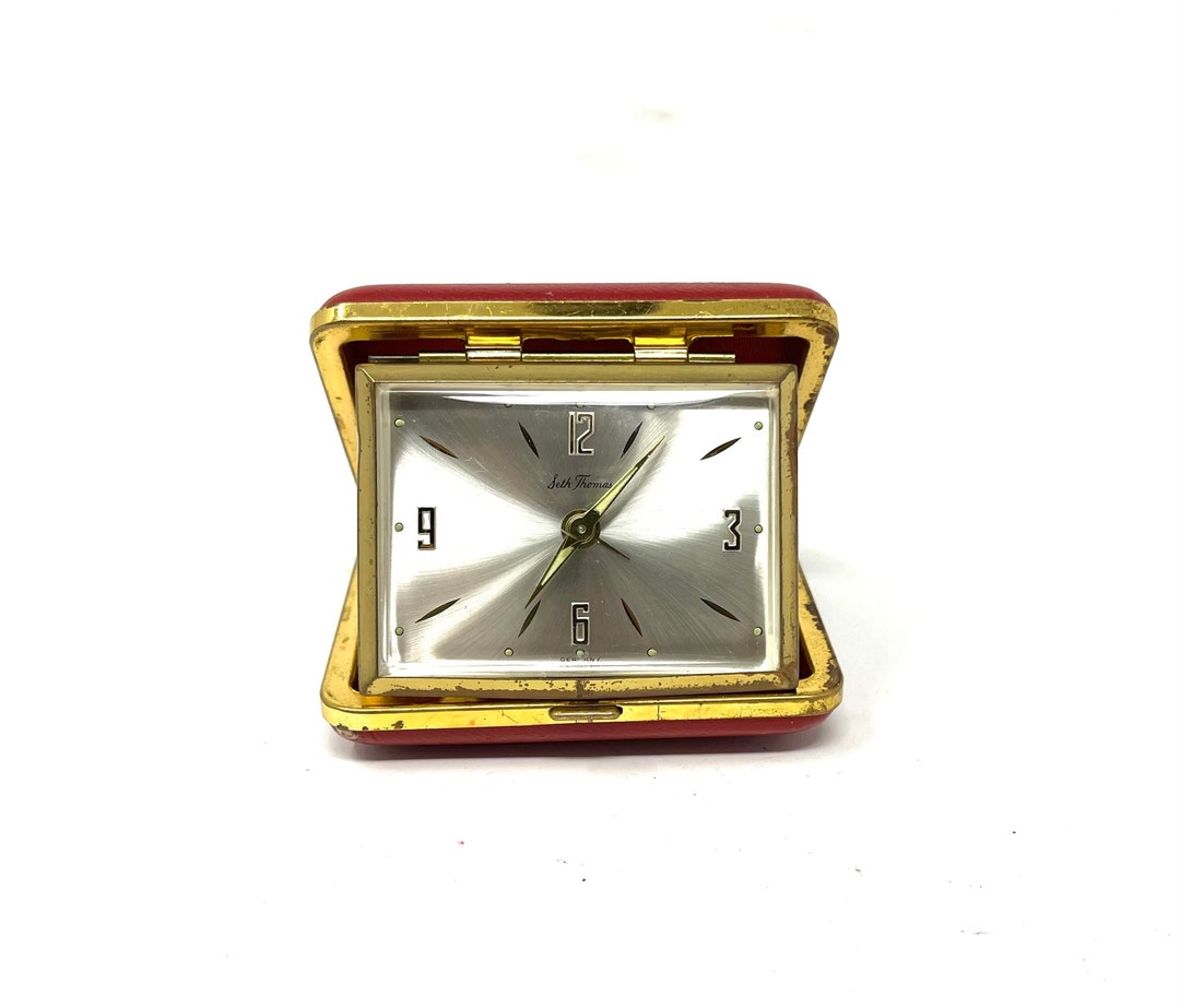Seth Thomas Mechanical Travel Alarm Clock Made in Germany Vintage ...