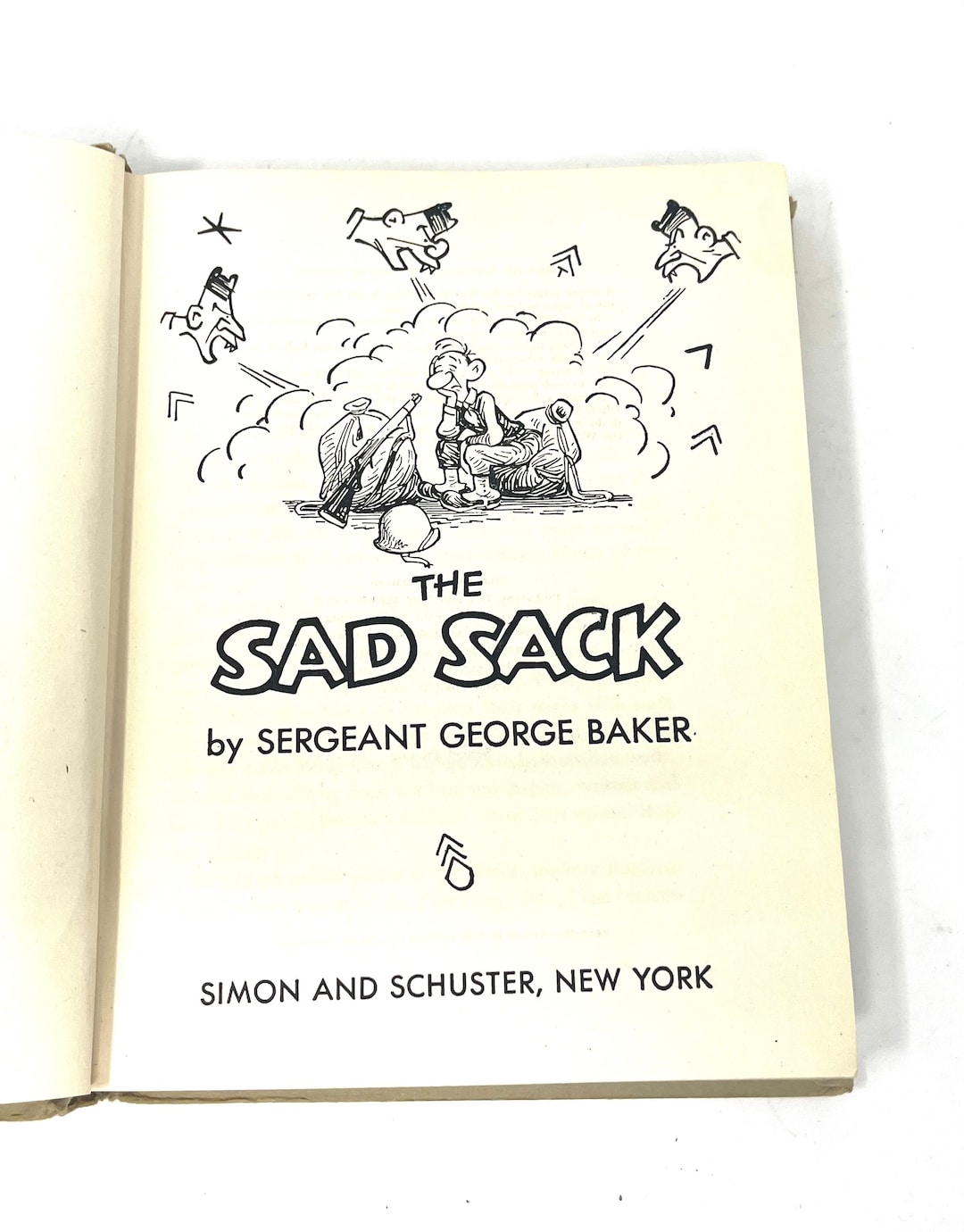 Vintage the Sad Sack Book by Sgt George Baker 1944 Hardcover WWII Army ...