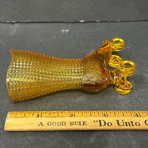 Vintage Boyd Fenton Degenhart Apricot Glass Roller Skate Shoe Rare ...