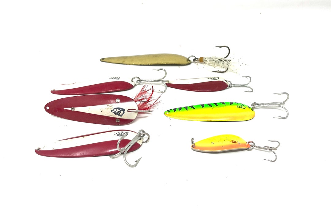 7 Spoon Fishing Lures Vintage / Antique Dave Devils Fishing Lure ...