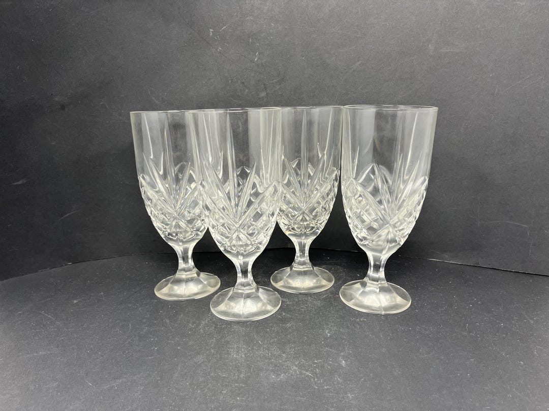 Godinger Crystal 14 Ounce Iced Tea Glasses Dublin Diamond and Fan ...