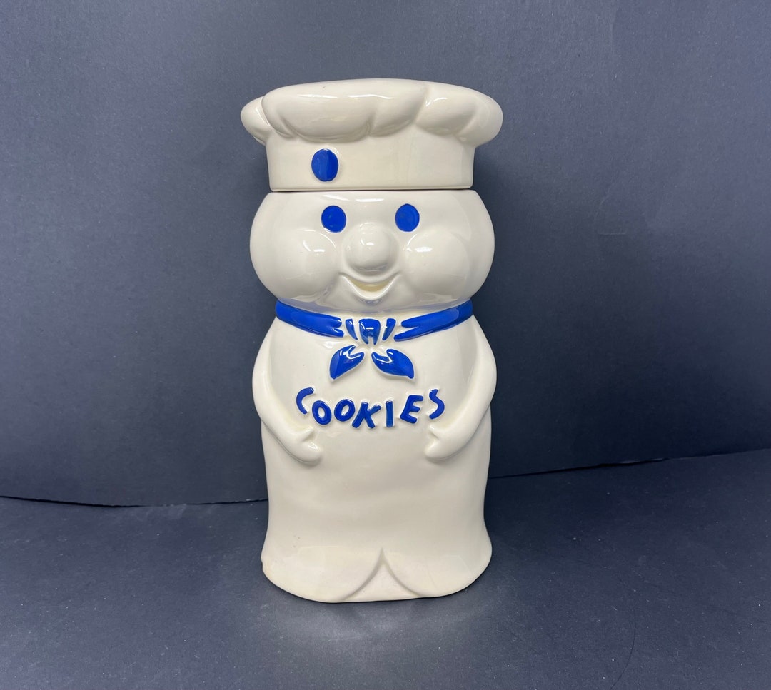 Pillsbury Doughboy Holiday Designs Canister Vintage / Antique Cookie ...
