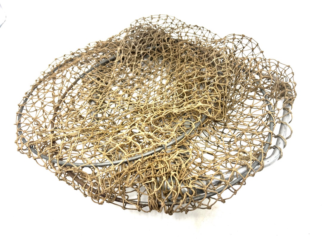 Large Collapsible Metal Wire Mesh Live Fish Basket Vintage / Antique ...
