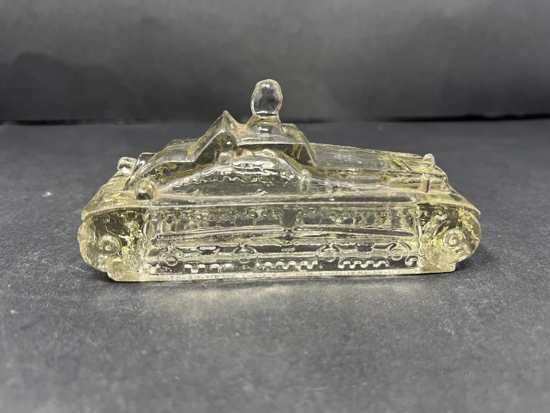 Glass Military Tank Candy Container Circa Vintage 1940 / Antique WWII ...