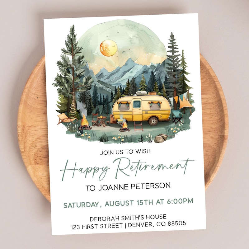Camping Party Invitation - Etsy