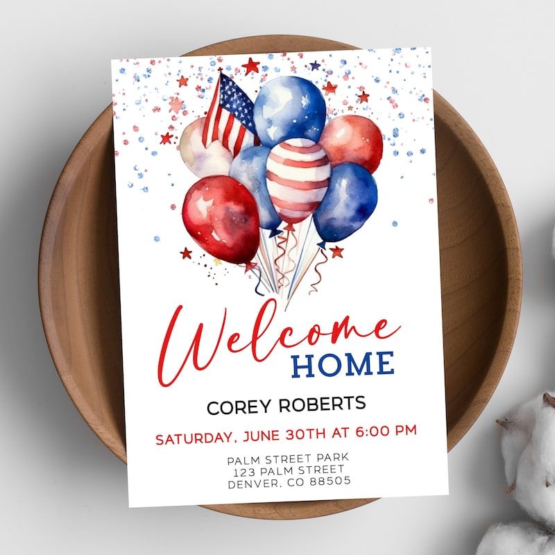 Welcome Home Military Invitations - Etsy