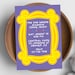 Friends Themed Birthday Party Yellow Frame Invitation Template, Any Age ...